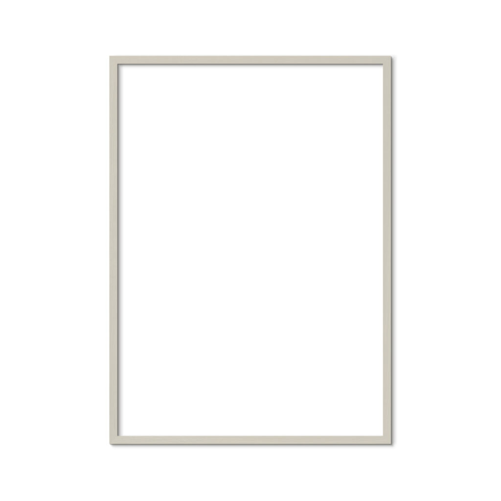 Sand Grey Wood Frame - Solid wood frame in a soft sand grey color
